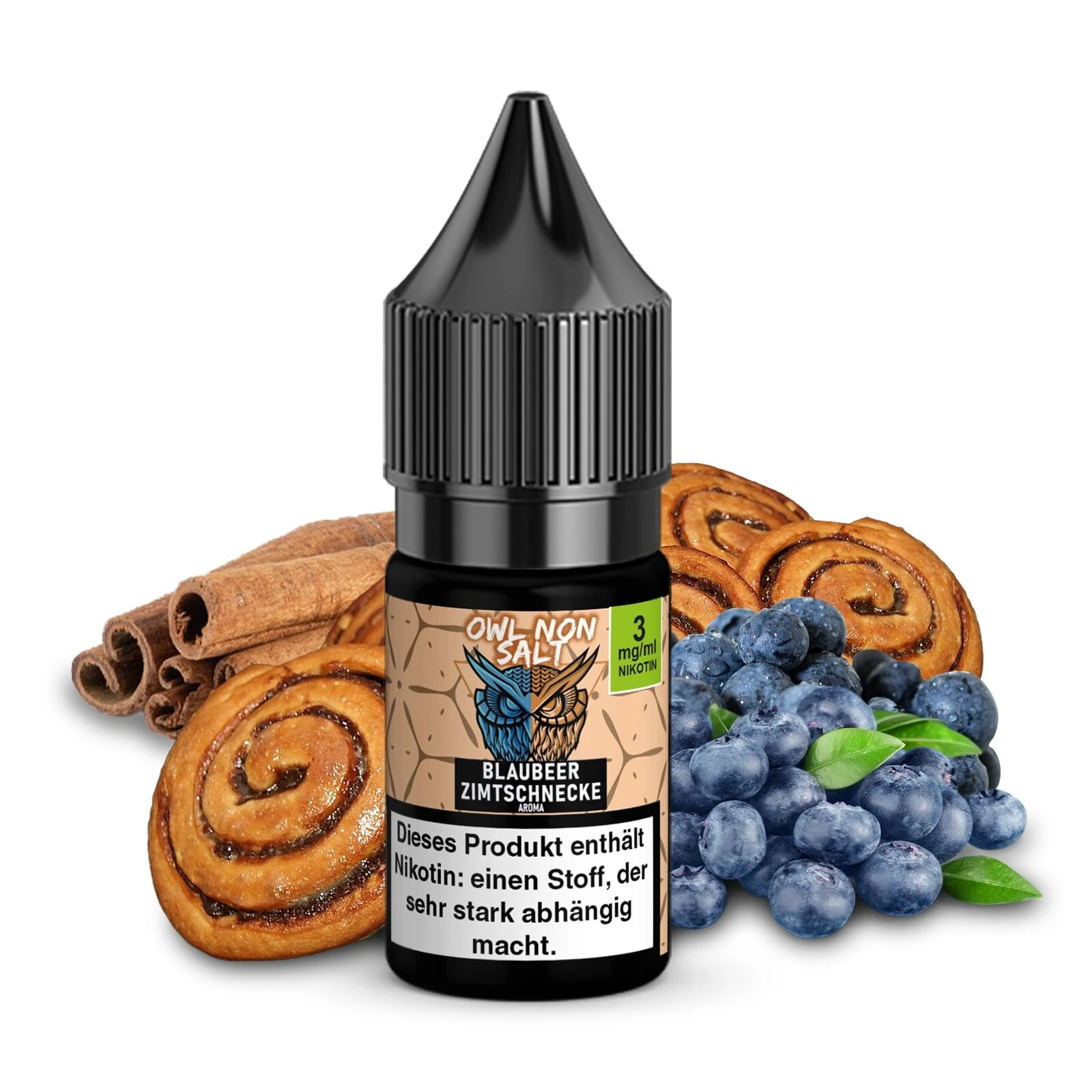 OWL Non Salt - Blaubeer Zimtschnecke Liquid 10ml online kaufen | Mc ...